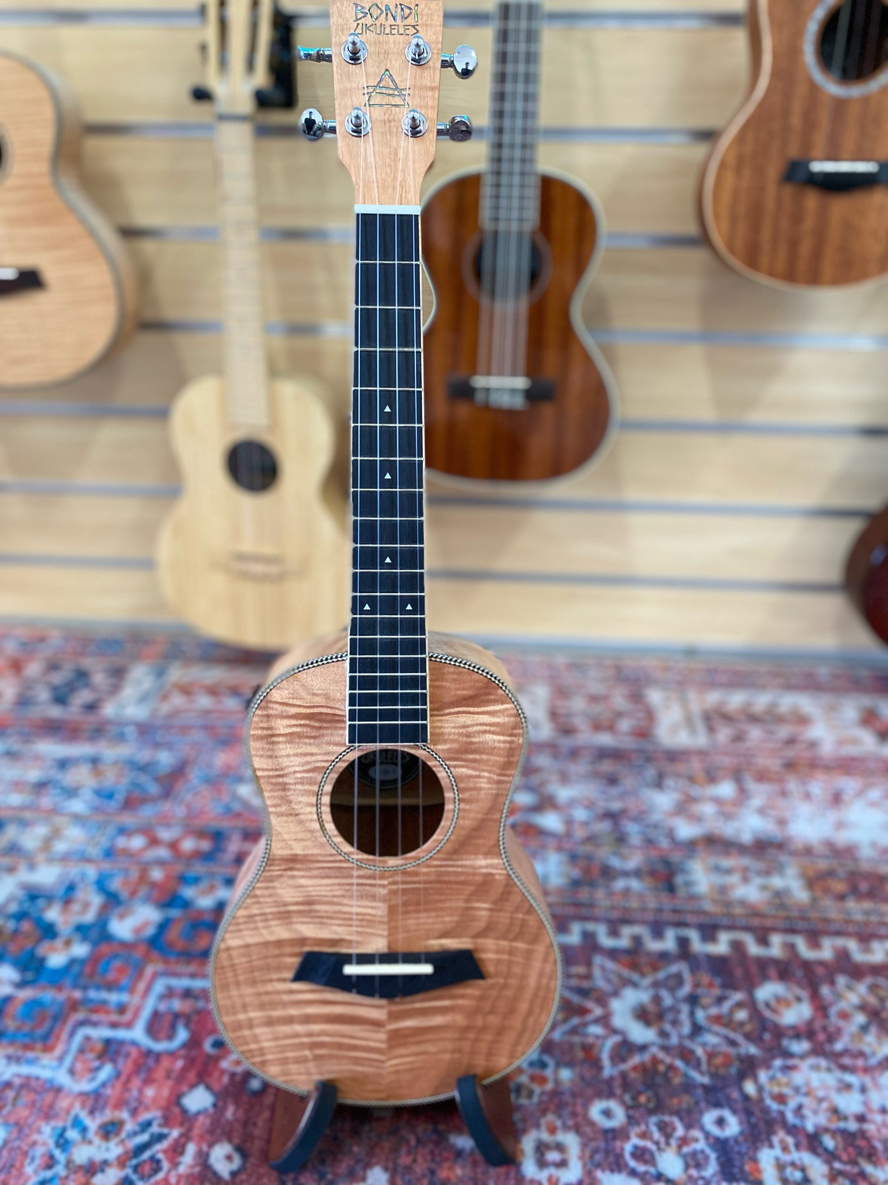 Bondi Tiger Oak Tenor Electric Ukulele - Acoustic Only - On Sale Now