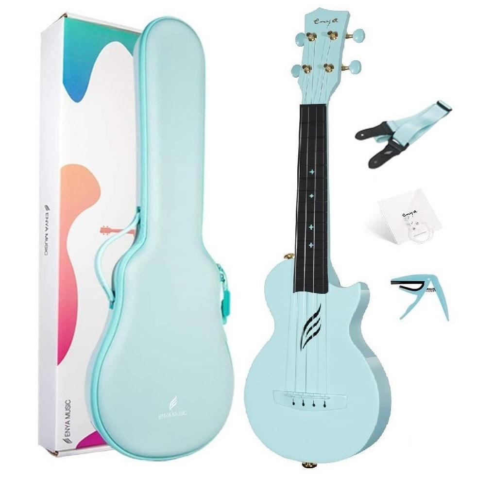 Enya Nova U Carbon Soprano Ukulele - Blue - On Sale Now